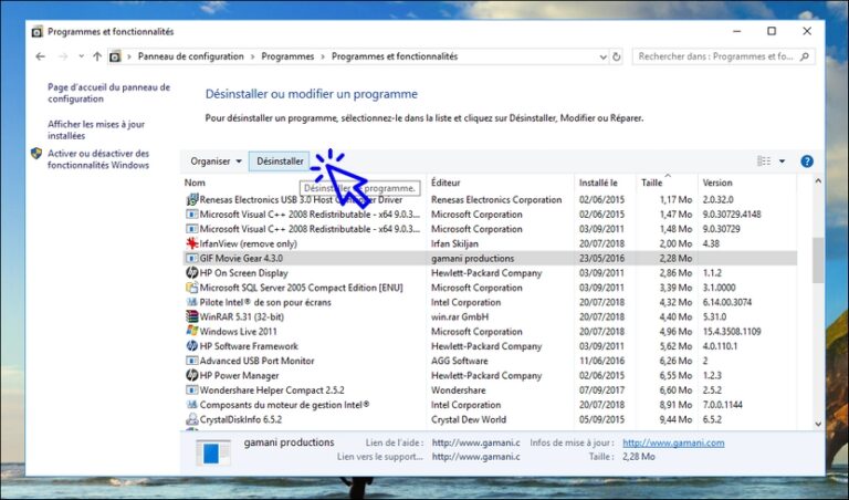 Comment désinstaller un logiciel ou une appli - Cours Windows