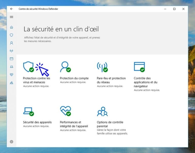 Activer ou désactiver l'antivirus Windows Defender